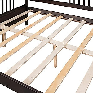 Harper & Bright Designs Full Daybed,Wood Full Size Daybed with Wooden Slats Support, Daybed Sofa Bed Frame for Living Room,Guest Room,Children Room, Espresso
