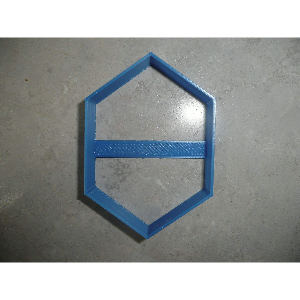 LONG HEXAGON OUTLINE SIX SIDED POLYGON SHAPE FRAME COOKIE CUTTER MADE IN USA PR3831