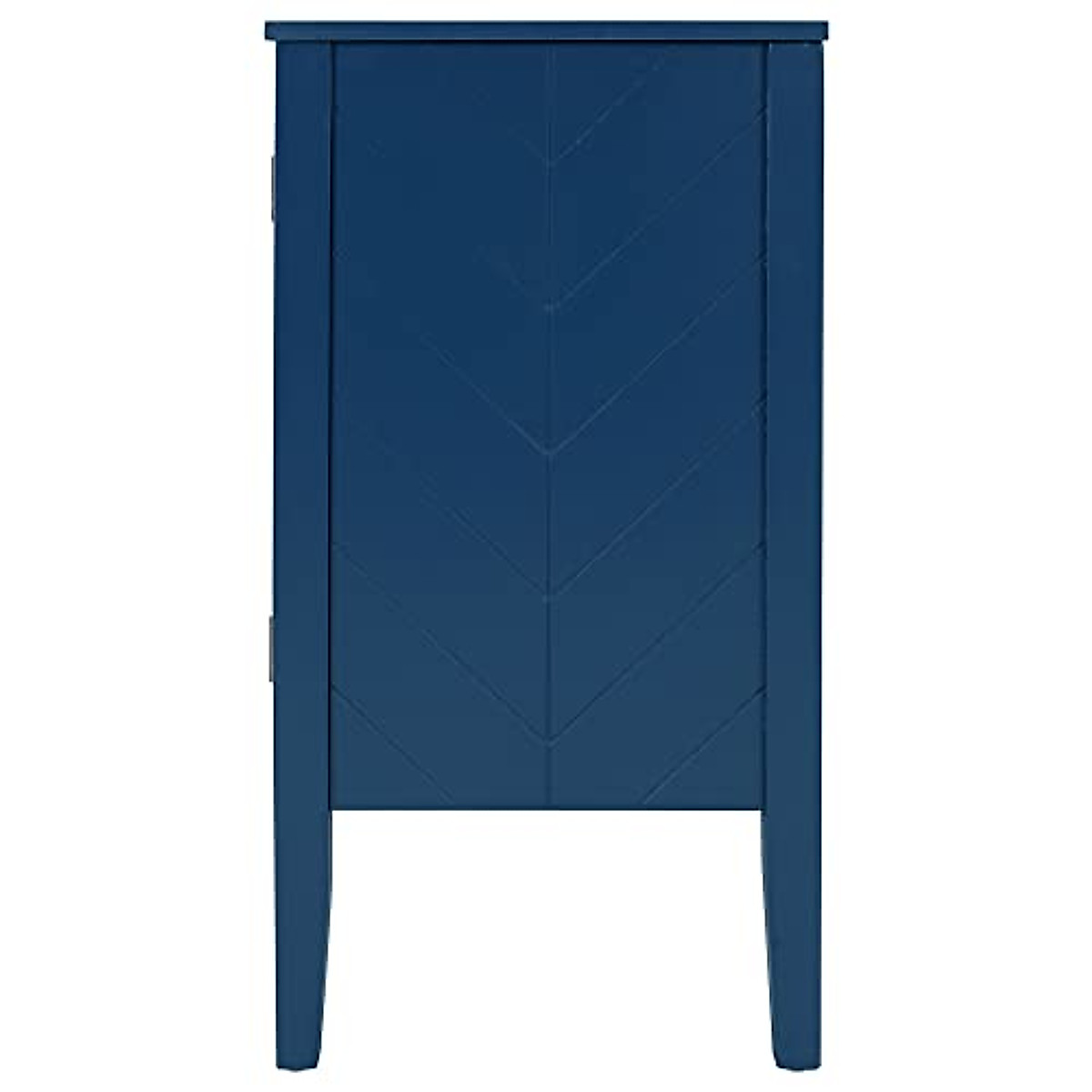 Knocbel Vintage Storage Cabinet with 3 Doors and Adjustable Shelf, Entry Hallway Foyer Console Table Buffet Sideboard Cupboard Coffee Bar, 99lbs Weight Capacity (Navy Blue)