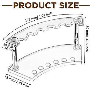 Chinco 6 Pieces Plastic Pen Holder Clear Display Stand 6-Slots Pen Display Stand Eyebrow Pen Stand Makeup Brush Rack Organizer for Back to School Office Home Supplies, Vertical