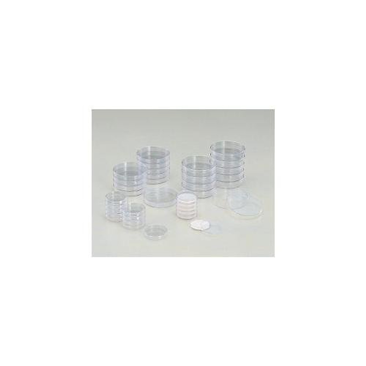 Advantec MFS 800101 Disposable Petri Dishe for 47 mm Membrane with Pad, 50 mm Diameter, 11 mm Height, Polystyrene (Pack of 100)