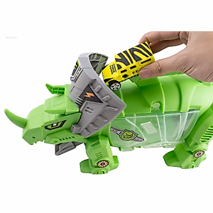 WolVolk Perfect Dinosaur Storage Carrier for Your Dinosaurs and Cars (Includes Mini Dinosaurs and car Toys)