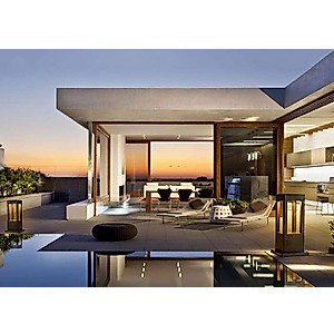 XAJGW Outdoor Post Light Fixture, LED Column Head Lamp IP55 Waterproof Outdoor Column Lamp Modern Minimalist Post Lamp Lawn Garden Landscape Lamp Garden Villa Outdoor Chinese Floor Lamp Pillar Lantern