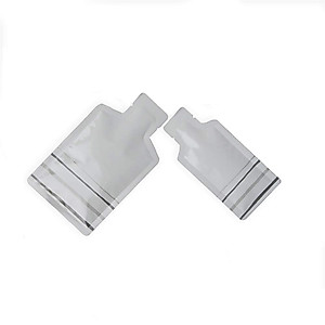 Bottle Shape Open Top Aluminum Foil Pouch Package Bag with Tear Notch Portable Cute Bottle Shape Food Preservation Smell Proof Packaging Pouches (White, 2.9×5.1in (7.5×13cm))