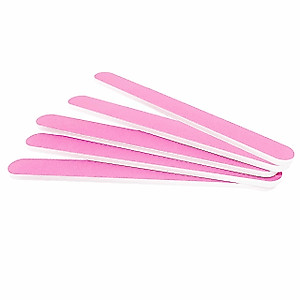 6 Pro Double Sided Emery Boards Manicure Nail File 280 320 Grit Salon Tool Pink
