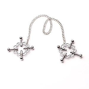 Non-Pierced Nipple Jewelry,Fake Nipple Rings,Clip On Nipple Ring Stainless Steel Artificial Nipple Jewelry,Stainless Steel Non-Porous Nipple Ring Clip,False Nipple Lasso Piercing (Without Bell)