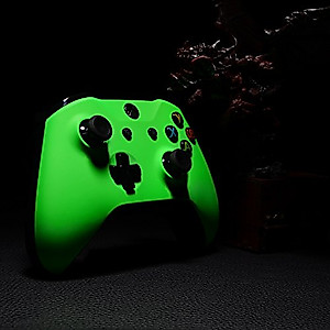 eXtremeRate Neon Green Soft Touch Grip Front Housing Shell Faceplate for Xbox One X S Controller Model 1708 - Controller NOT Included