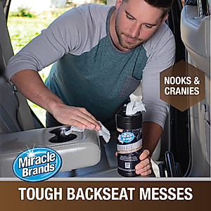 Miracle Brands Auto Leather Wipes - 30 Count, Clean & Protect Leather Upholestry