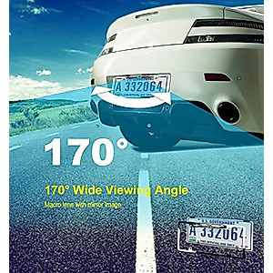 JPP License Plate Camera, JPP Backup Camera with LED Night Vision, Universal Car Rear View Camera for Any Vehicle, Waterproof Parking Reverse Camera with Long Service Life for Vehicles Truck Van SUV