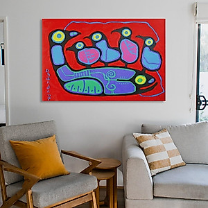Norval Morrisseau Prints Loon Family Poster Canvas Wall Art Poster Decorative Bedroom Modern Home Print Picture Artworks Posters 08x12inch(20x30cm)