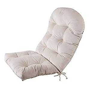 Big Hippo Indoor Adirondack Chair Cushion, Tufted High Back Patio Chair Cushions Soft Thicken Patio Seat Pad for Home Use (Beige)