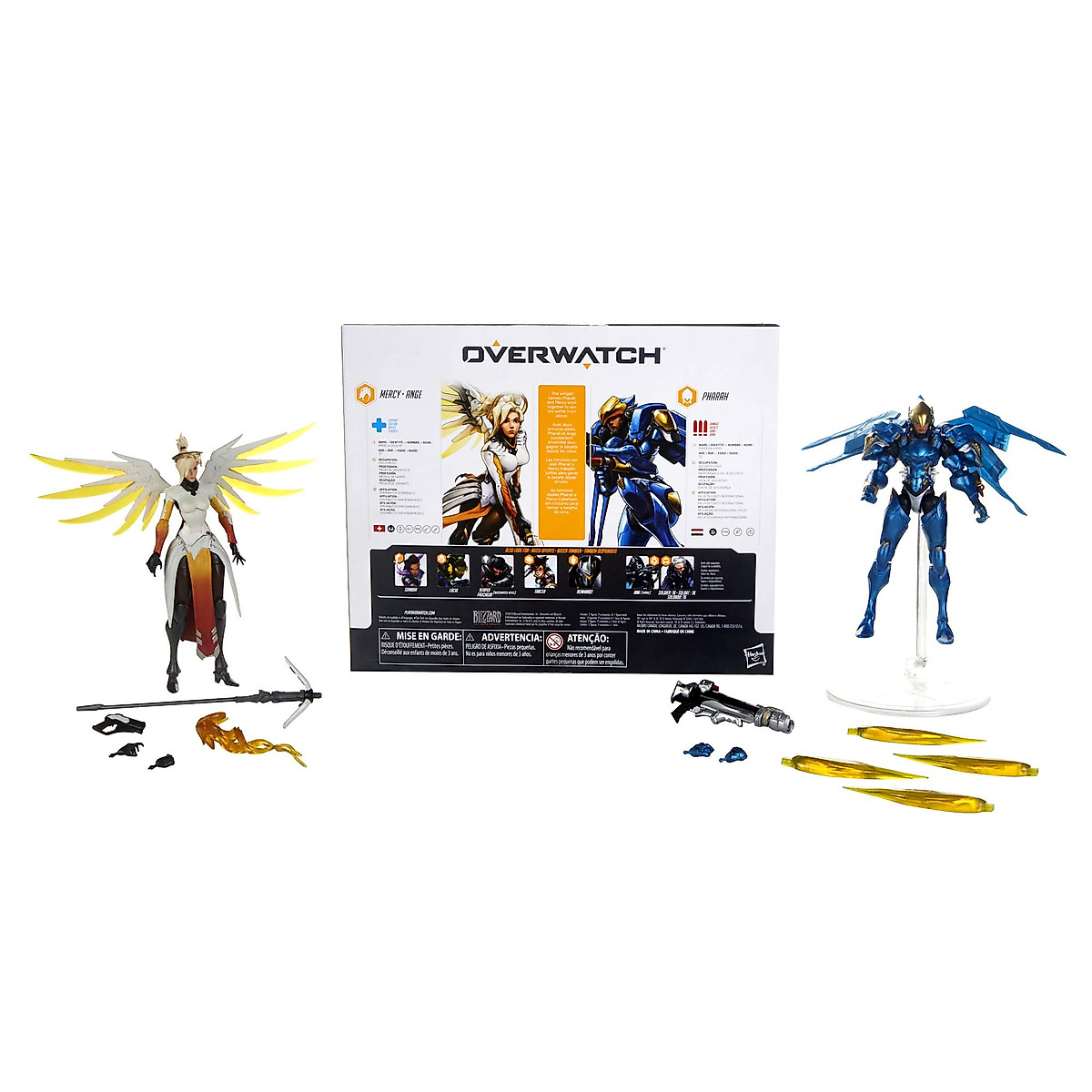 Hasbro Gaming Overwatch Ultimates Series Pharah and Mercy Dual Pack 6-Inch-Scale Collectible Action Figures with Accessories – Blizzard Video Game Characters