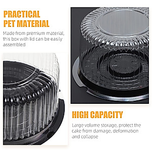 Zerodeko Cake Boxes 10Pcs Cake Carrier Transporter 6 Inch Portable Clear Cake Box With Dome Dessert Keeper Bread Saver Cupcake Container Cheesecake Dome Cake Container Cake Boxes Cupcakes