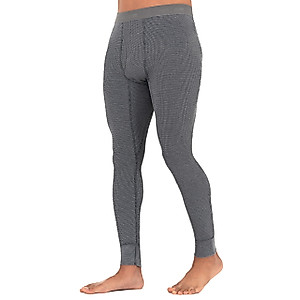 Fruit of the Loom Men's Recycled Premium Waffle Thermal Underwear Long Johns Bottom (1, 2, 3, and 4 Packs), Greystone Heather, X-Large