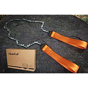 Homyall 24" Pocket Chainsaw 3x Faster With CUTTING BLADE ON EVERY LINK-Best Pocket Saw for Wood Cutting Outdoor Hiking Camping Survival Gear Garden Work With Pouch- Bonus Front Snap Carrying Case