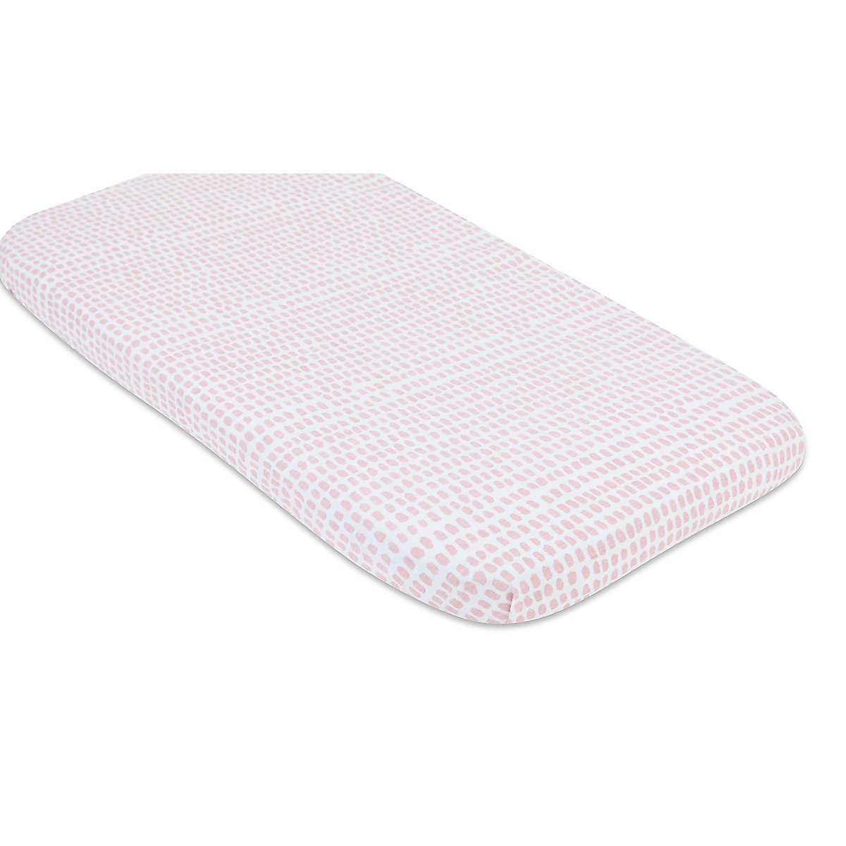Ely's & Co. Patent Pending Waterproof Bassinet Sheet, No Need for Bassinet Mattress Pad Cover, 2 Pack Mauve Pink Splash & Stripes,for Baby Girl 32" 16"X3"