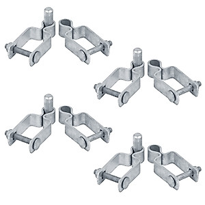 GBGS 4 Sets 1-1/2" x 1-1/2" x 5/8" Square Chain Link Fence Gate Frame Post Hinge Male and Female,Max Load 220lb
