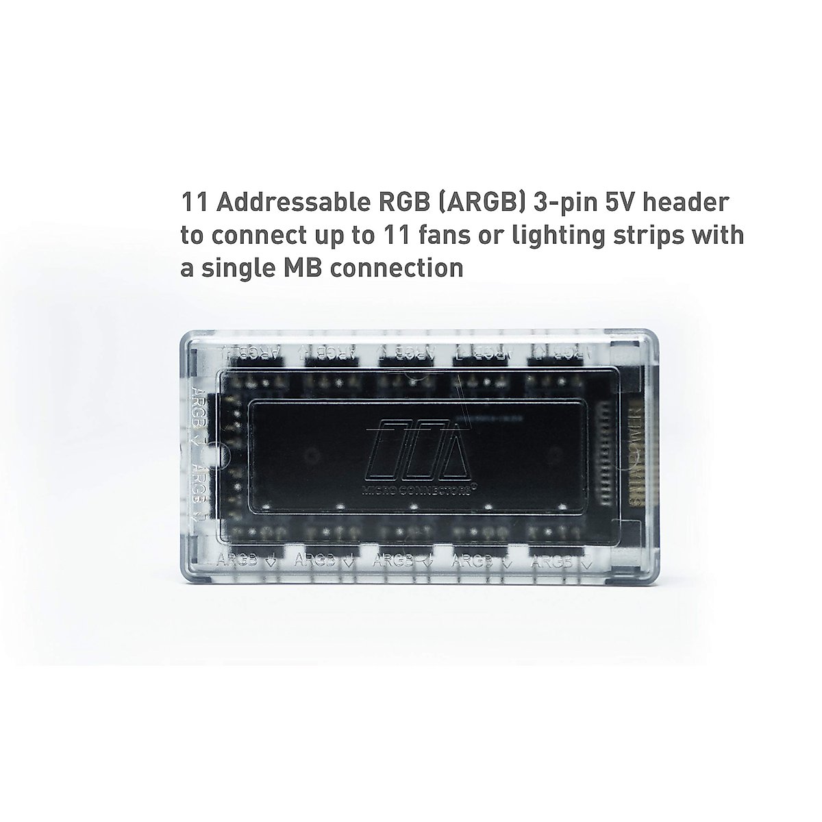 MICRO CONNECTORS 11-Port ARGB Splitter Hub for Fan and Light (S08-12ARGB)