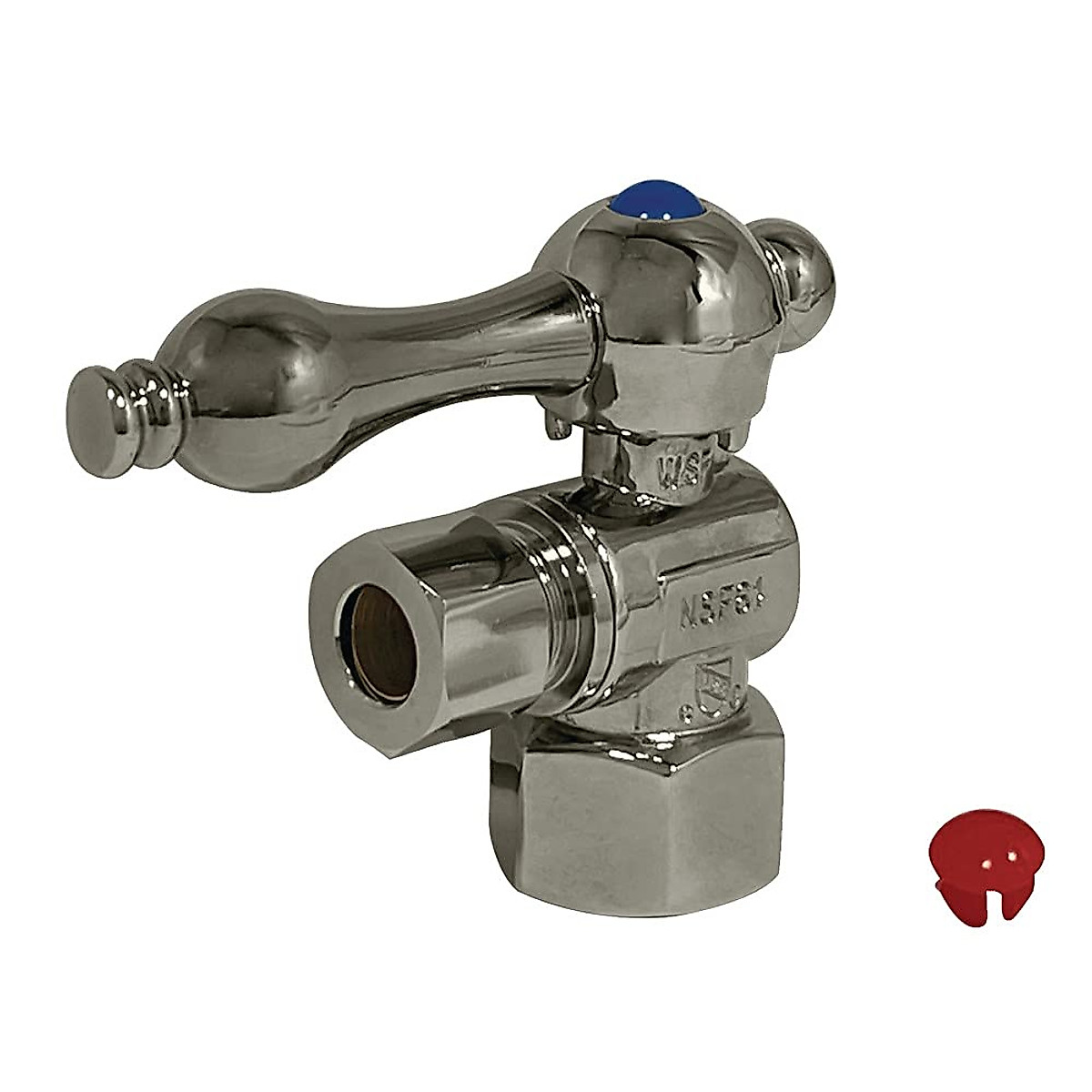 Kingston Brass CC43108 Vintage Quarter Turn Valve (1/2-Inch FIP X 3/8-Inch O.D. Compression), Brushed Nickel