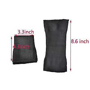 Knit Cuffs for Jacket,Seamless Rib Cuffs 1Pair for Sleeve Extending or Replacement (Black)