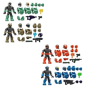 MEGA Halo Infinite Toy Building Sets, Spartan Mission Pack Collection with 2 Poseable Micro Action Figures, Accessories and Display Stand