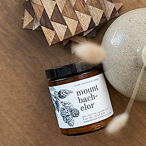 Broken Top - Mount Bachelor|9 oz. Plum, Cardamom & Amber. Pure Soy Wax Candle. 50-Hour Burn Time. Natural Cotton Wick, Vegan, No Parabens, No Phthalates