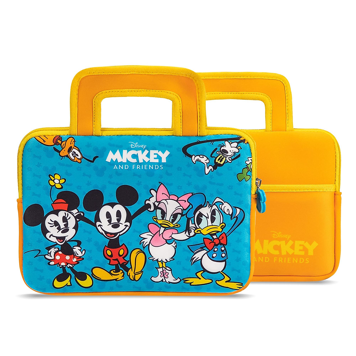 Pebble Gear Disney Mickey and Friends Carry Bag - Universal Neoprene Kids Carry Bag in Disney Mickey and Friends-Design, for 7" Tablets (Fire 7 Kids Edition, Fire HD 8 case), Durable Zip