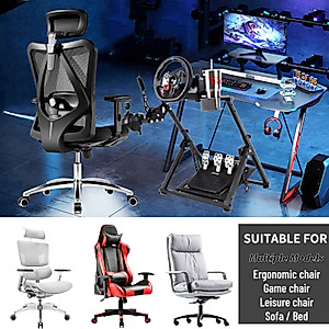 Minneer Youth X PRO Racing Wheel Stand Height Adjustable with Shifter Upgrade fit for Logitech G25,G27,G29,G920,G923Thrustmaster TMX, Gaming Steering Simulator Cockpit Wheel and Pedals Not Included