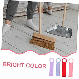 SOESFOUFU 4pcs Mop Rod Sleeve Dustpan Handle Grip Replacement Dustpan Handle End Cap Clothesline Stick Replacement End Cap Commercial Broom Handles Clothesline Pole Handle End Cap Plastic