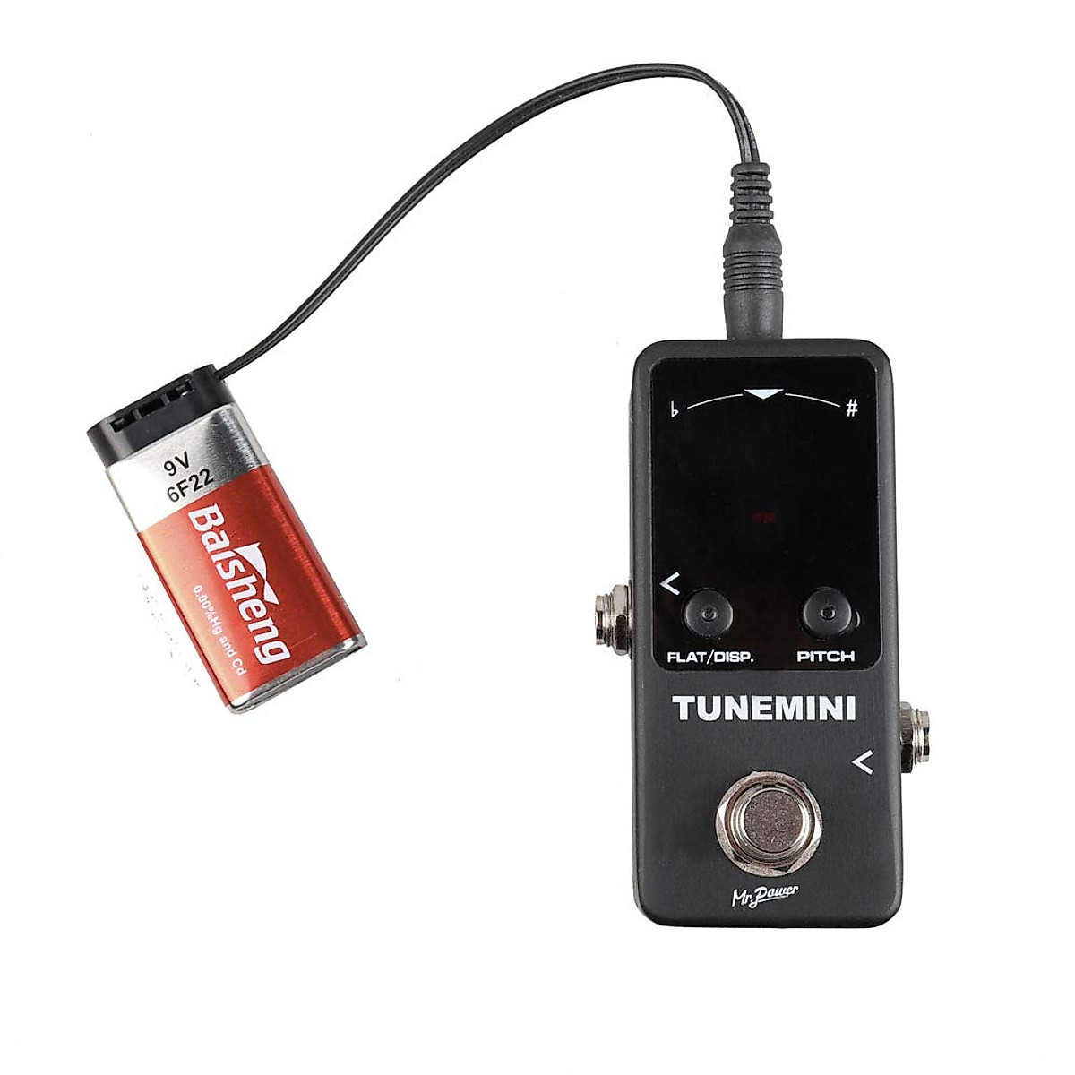 Mr.Power 9V Battery Clip Converter Power Cable Snap Connector 2.1mm 5.5mm Plug for Guitar Effect Pedal (Straight Angle, 2 Cable) Plug for Guitar Effect Pedal (2 Cable)