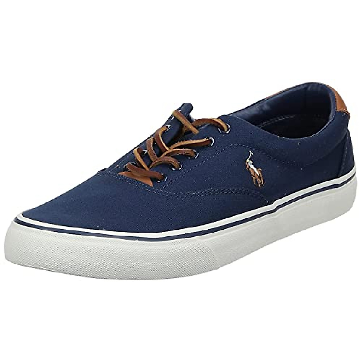 POLO RALPH LAUREN Men's Thorton Low Top Sneakers, Navy, Blue, 10.5 Medium US
