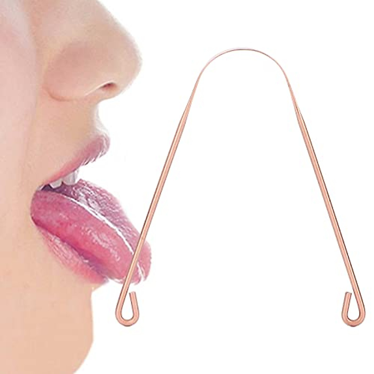 Tongue Scraper Bad Breath Treatment Pure Copper Tongue Cleaner Easy to Use Tongue Scraper for Adults U Shaped Tongue Scrubber Tongue Cleaner Maintain Oral Hygiene Scraper