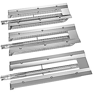 VEVOR Replacement U Burner, Stainless Steel Grill Burners, 3 Packs BBQ Burners Replacement, Grill Burner Replacement w/ 16.1" Length Barbecue Replacement Parts w/ Evenly Burning for Premium Gas Grills
