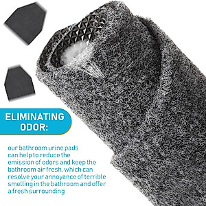 Nuanchu Nonslip Urinal Mats Urinal Floor Mats Water Absorption Urinal Mat Bathroom Urinal Floor Pads for Men's Bathroom Restroom (6, Gray)