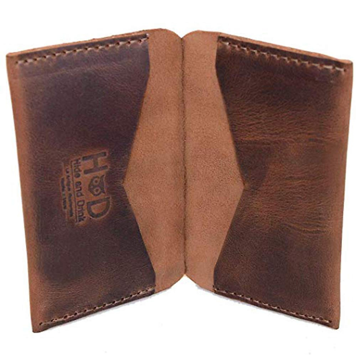 Hide & Drink, Leather Multiple Card Organizer, Holds Up to 12 Cards/Pouch/Wallet/Case/Stylish/Accessories, Handmade :: Bourbon Brown