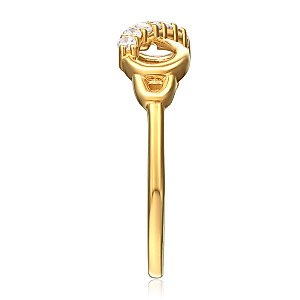 TWJC Wedding Collection 14k Yellow Gold SOLID Infinity Ring - Size 7.5