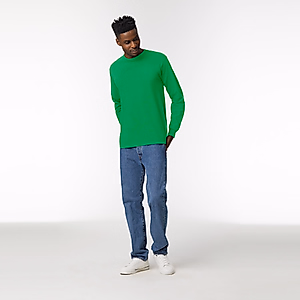 Gildan Men's Ultra Cotton Long Sleeve T-Shirt, Style G2400, Multipack, Irish Green (2-Pack), Large