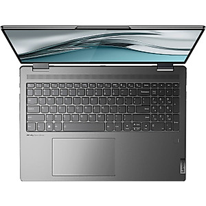 Lenovo Yoga 7i 16 2-in-1 Laptop 16" 2.5K Touchscreen (400 nits 100% sRGB TÜV Low Blue Light) 12th Gen Intel 12-Core i5-1240P 8GB RAM 256GB SSD Backlit Fingerprint Thunderbolt Win11 Grey + HDMI Cable