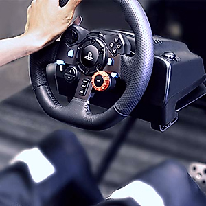 Logitech G29 Driving Force Racing Wheel and Floor Pedals, Real Force Feedback, Stainless Steel Paddle Shifters, Leather Steering Wheel Cover, Adjustable Floor Pedals, EU-Plug, PS4/PS3/PC/Mac, Black