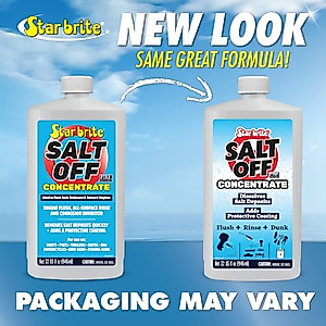 STAR BRITE Salt Off Concentrate Kit - Ultimate Boat Salt Remover & Marine Engine Flush - 32 OZ. with Applicator - Perfect for Outboard Motor Flush & Washing Salt Deposits Away (094000)