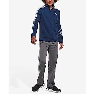 adidas Boys' Active Sports Athletic Tricot Jogger Pant, Iconic Grey Five, Small (8/10)