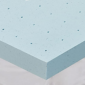 Sleep Philosophy Gel Infused Memory Foam Mattress Topper Luxurious All Season Enhanced Bed Support, Queen(3" Thick), Removable Cooling Cover