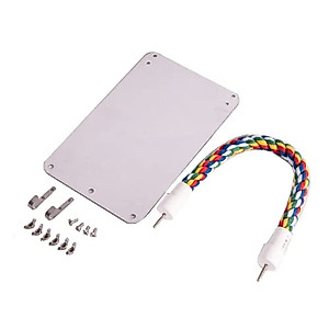 Barn Eleven Bird Mirror with Rope Perch Cockatiel Stainless Steel Mirror Parrot Swing Toys Parrot Cage Toys for Parakeet Cockatoo Cockatiel Conure Lovebirds Finch Canaries (Small)