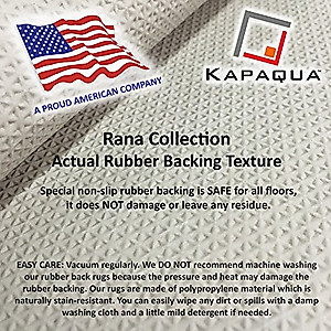 Kapaqua Rubber Backed Mat 18" x 31" Brown Floral Doormat Accent Non-Slip Entry Rug RAN1228-1X2