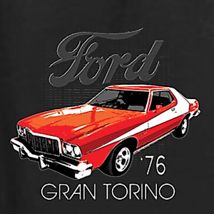 Ford '76 Gran Torino Vintage Car Cars and Trucks Men's Graphic T-Shirt, Black, X-Large