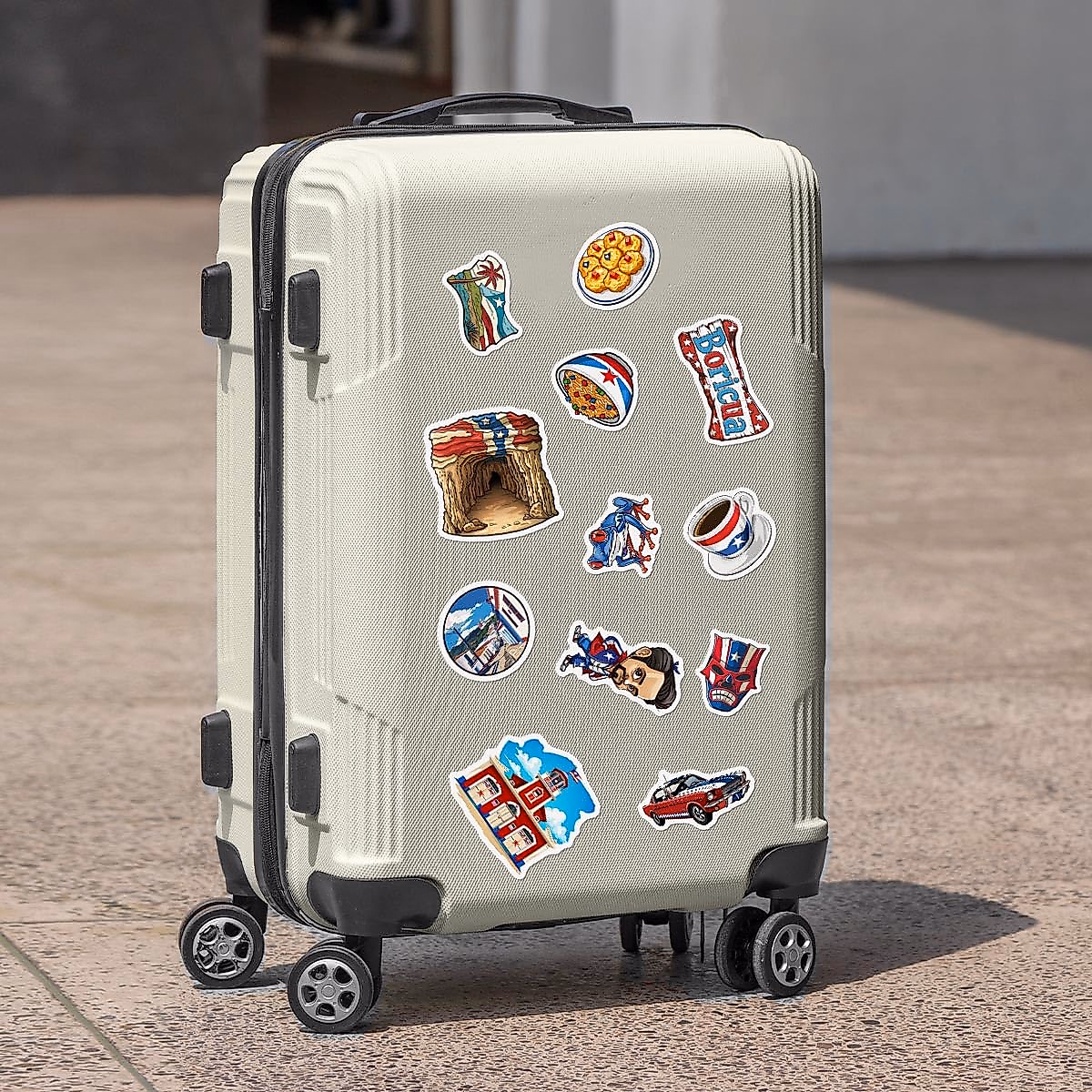 Pack 50 Pcs Travel Puerto Rico Stickers for Water Bottles Funny Laptop Cups Scrapbooking Luggage Journaling Teens Boys Girls Adults Waterproof Aesthetic Sticker Small Vinyl Decals