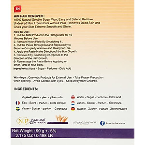 MiM hair remover paste, 100% natural, 3.2-oz. box