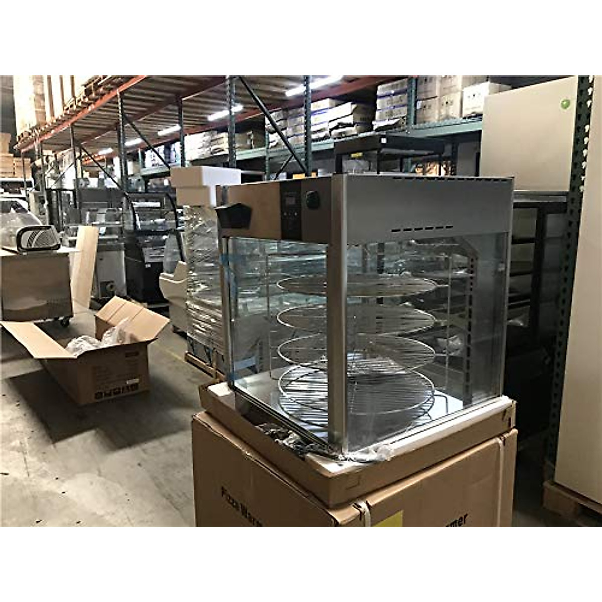 Pizza Warmer Merchandiser 18"Rack Rotating 4-tier NSF Certified Self Service Countertop Cabinet show Case RTR-158L