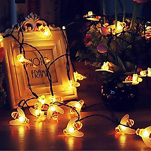 LIUPENGWEI Solar Led Fairy Lights String Light 8 Flashing Mode Outdoor/Indoor Decorative Light for Garden Home Wedding Party Christmas Halloween Decoration Lights String Garden Ghost Light