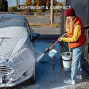 Cordless Pressure Washer, Bravolu Portable Pressure Washer, MAX 490 PSI Portable Power Cleaner with Accessories Kit, 4.0Ah Battery Pressure Washer with 6-in-1 Nozzle, Ideal for Cars Boats Home Garden